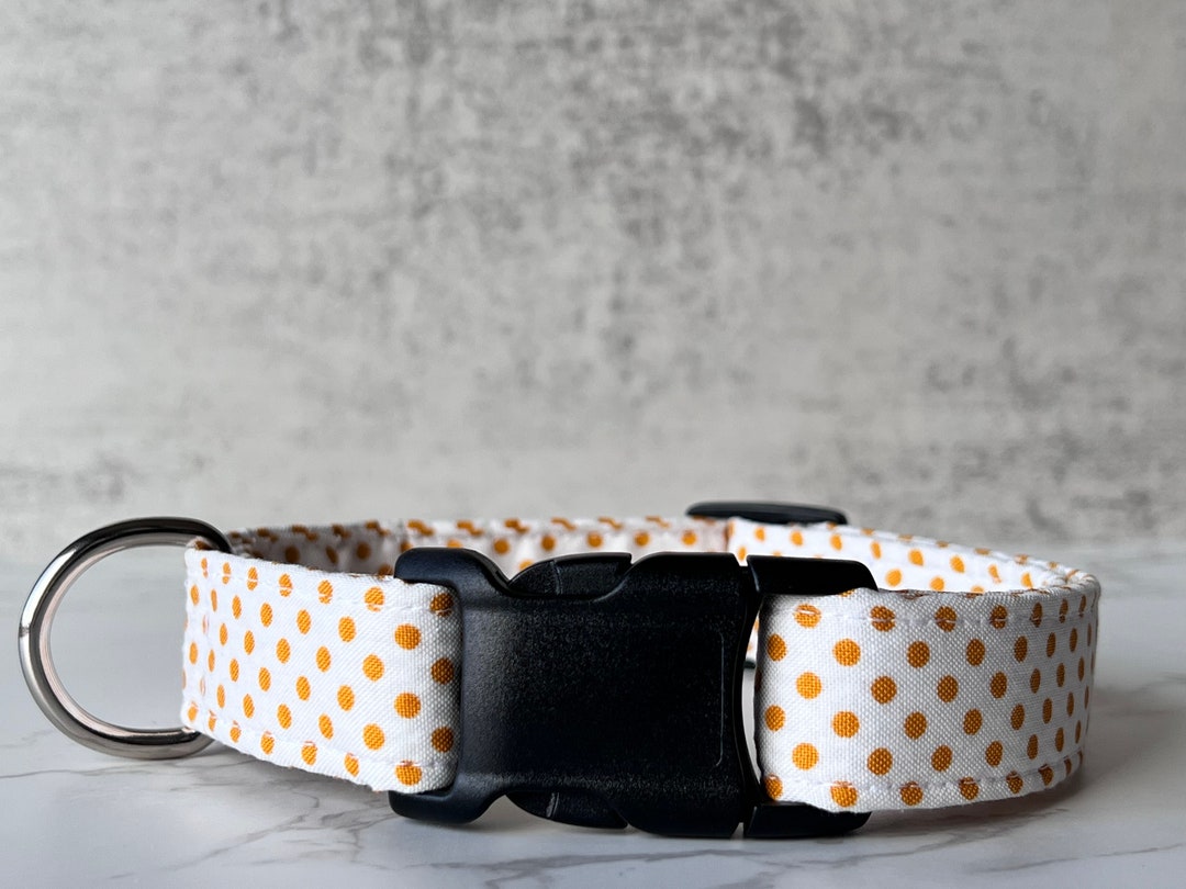 Polka Dot Dog Collar / Yellow Polkadot Dog Collar / Boy or Girl Dog ...