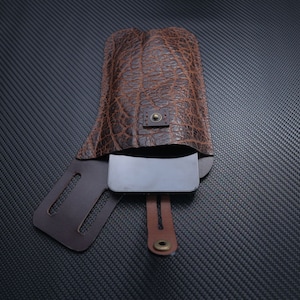 Slanted Smartphone Holster With/custom Leather Cell Phone Case With ...