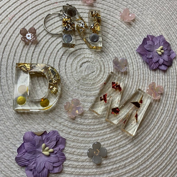Resin Letter Keychain - Etsy UK