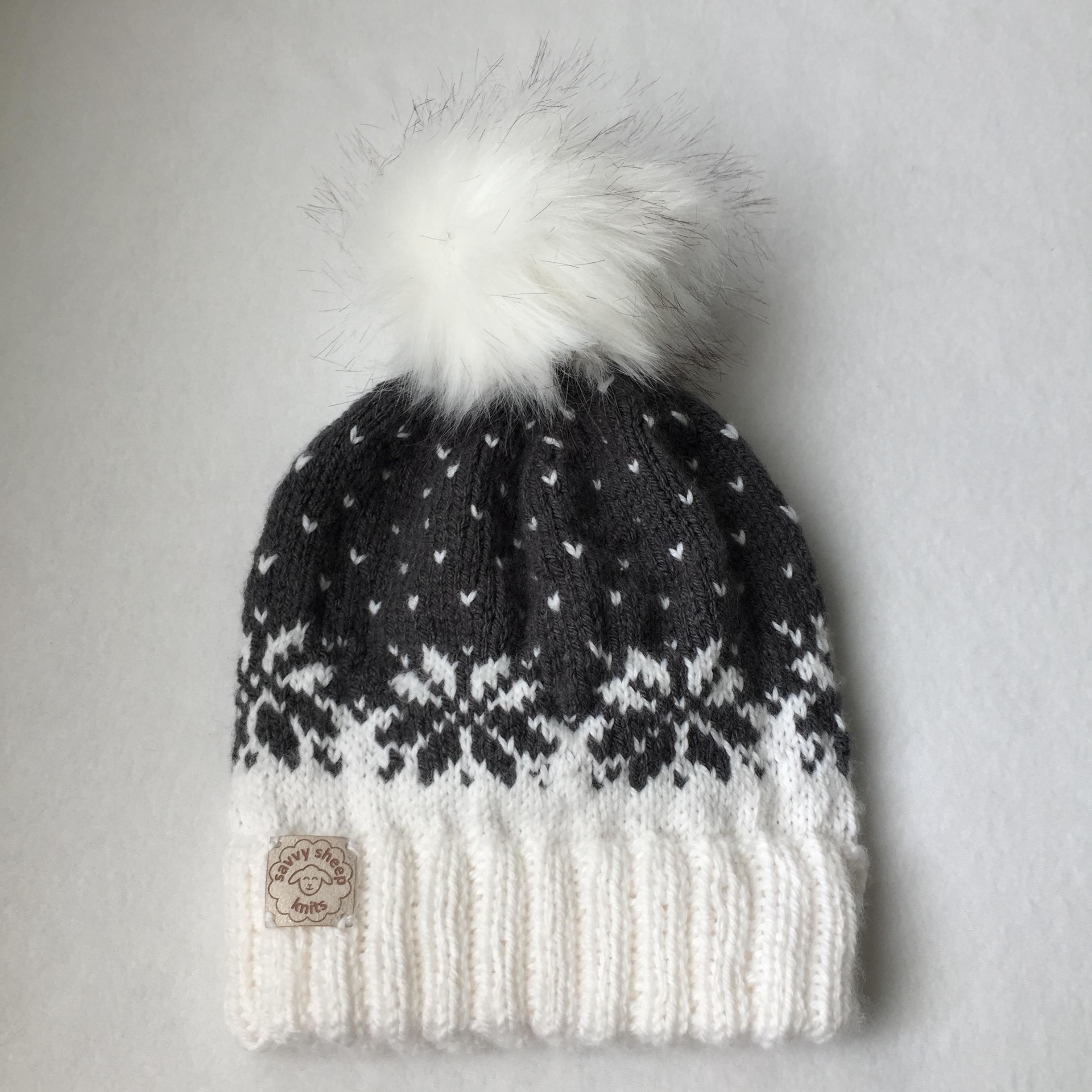 Snowflake Whisper Hat Pdf Knit Pattern - Etsy