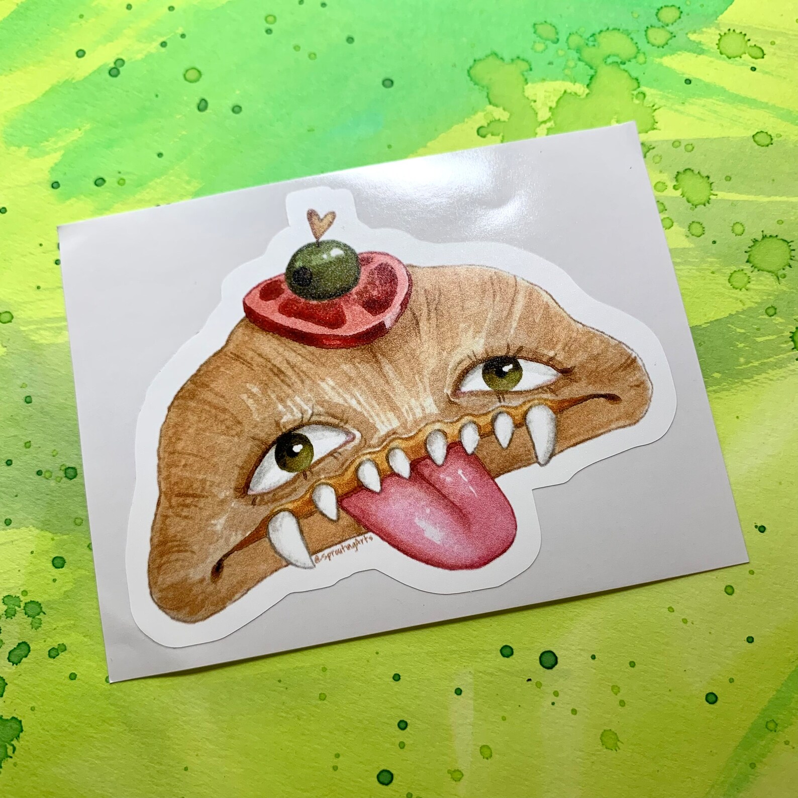 Coissant Monster (goopy Girl) - Vinyl Sticker, 7x9cm Kiss Cut - Etsy