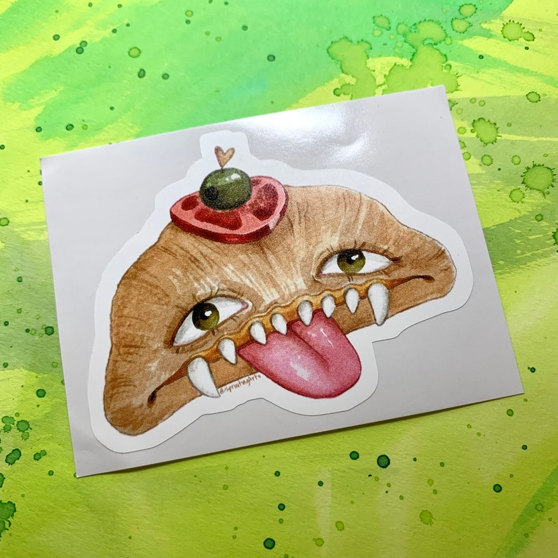 Coissant Monster (goopy Girl) - Vinyl Sticker, 7x9cm Kiss Cut - Etsy