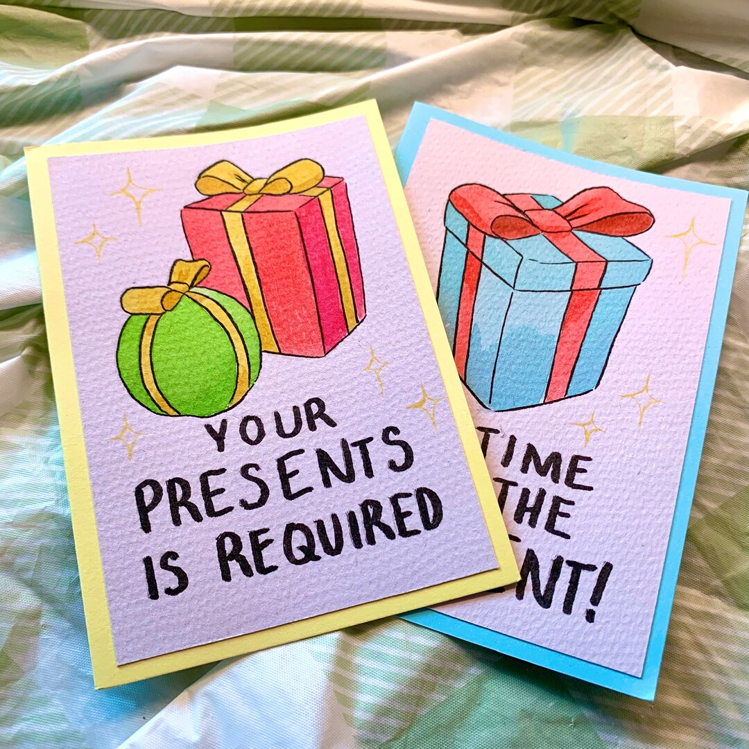 Handmade Present Pun Cards - Etsy