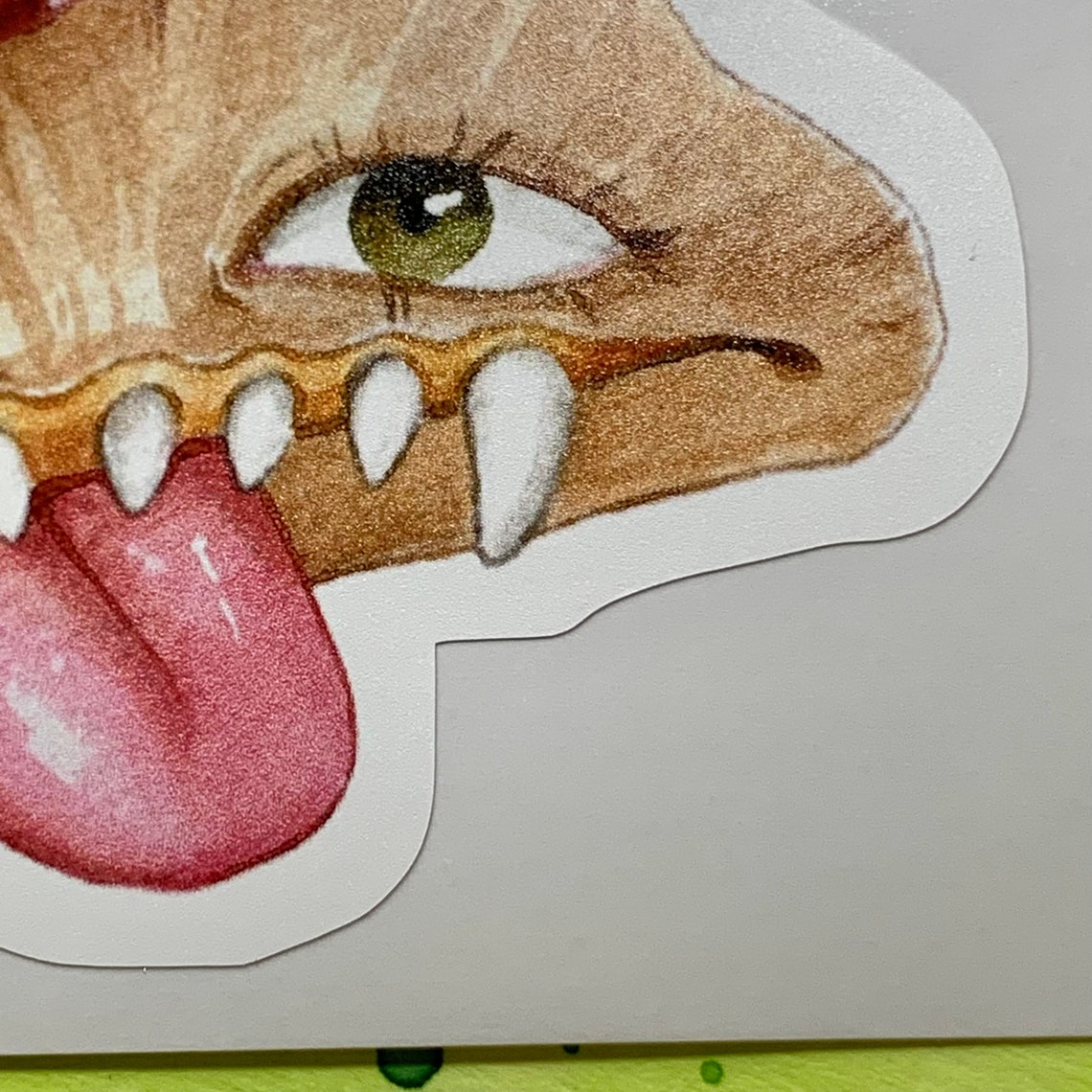 Coissant Monster (goopy Girl) - Vinyl Sticker, 7x9cm Kiss Cut - Etsy