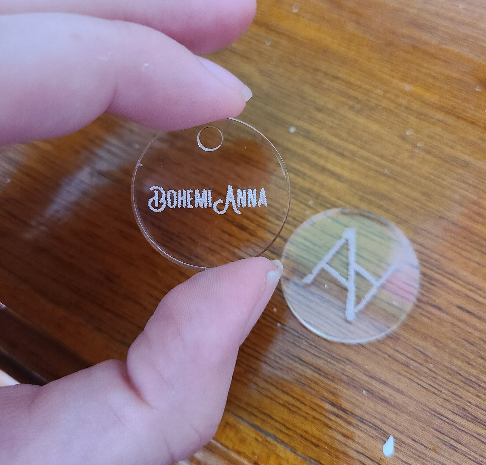 Custom Round Acrylic Tags 1/2 Customizable Engraved | Etsy
