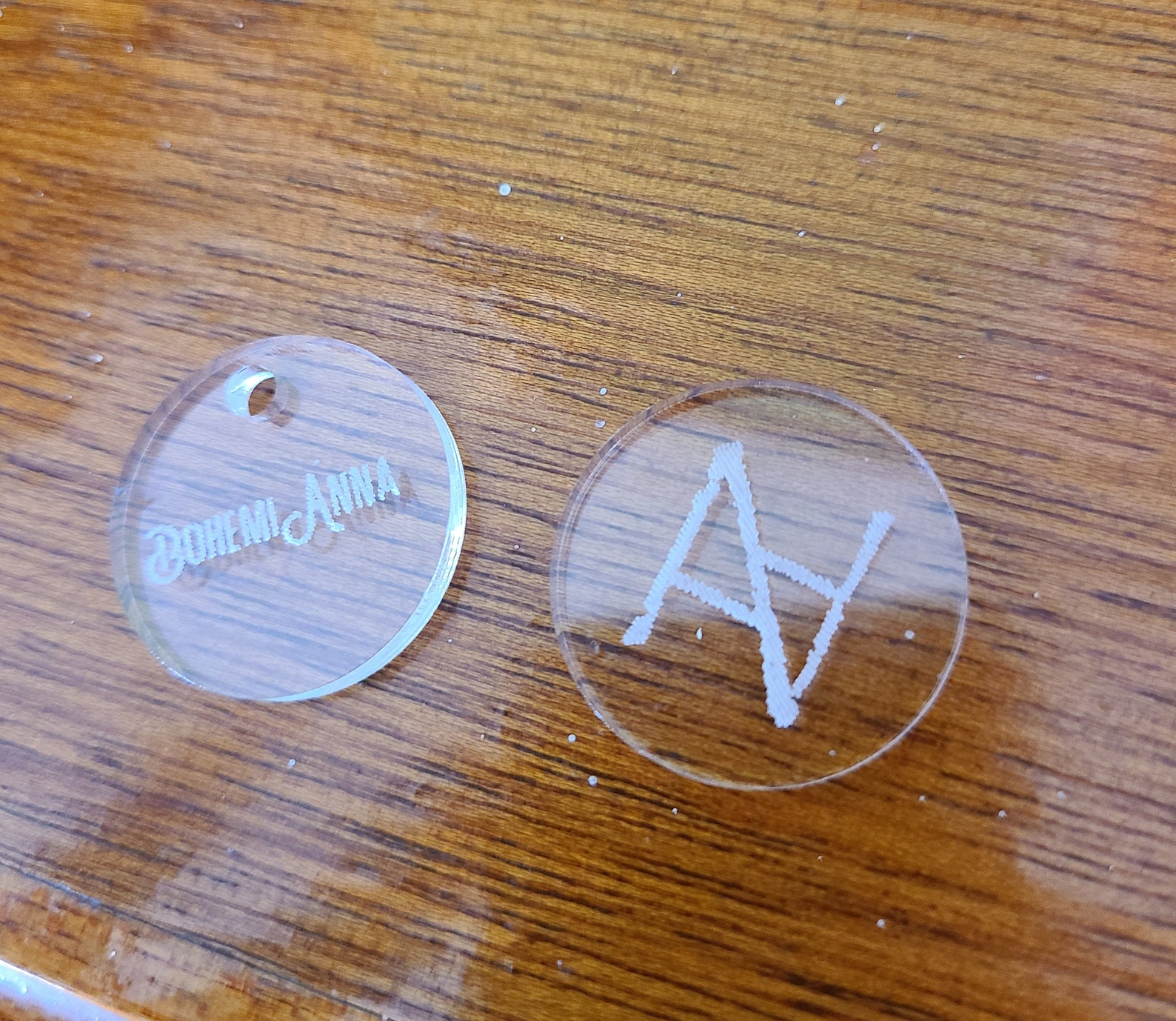 Custom Round Acrylic Tags 1/2 Customizable Engraved | Etsy