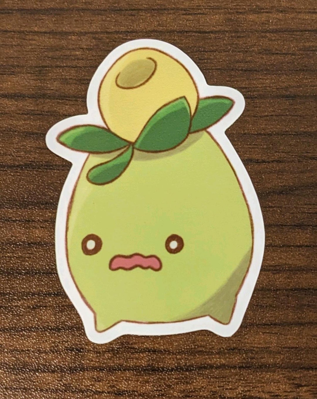 Sad Olive Monster Sticker - Etsy
