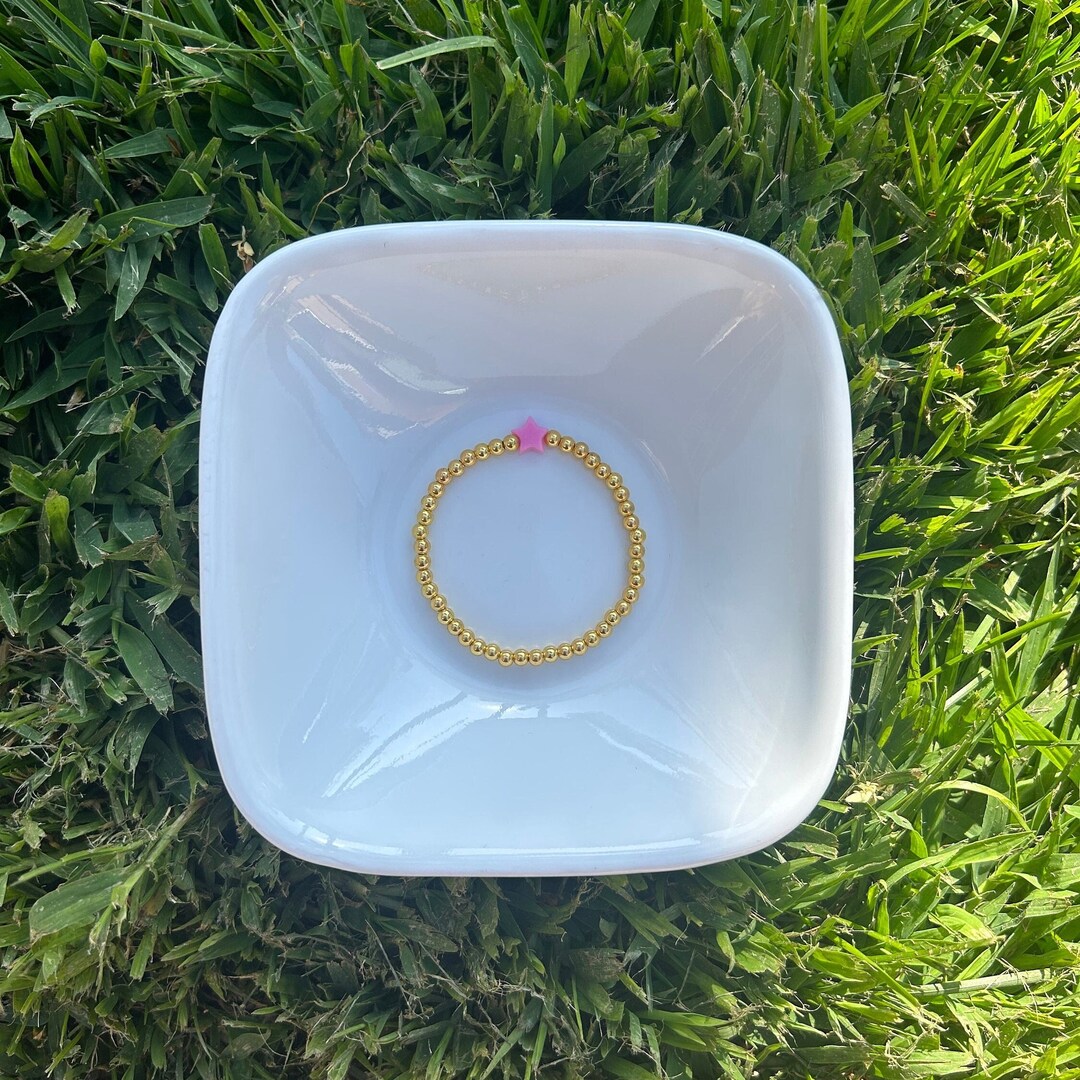 Pink Star Gold Bracelet | Preppy Bracelets, Handmade Jewelry, Beaded ...