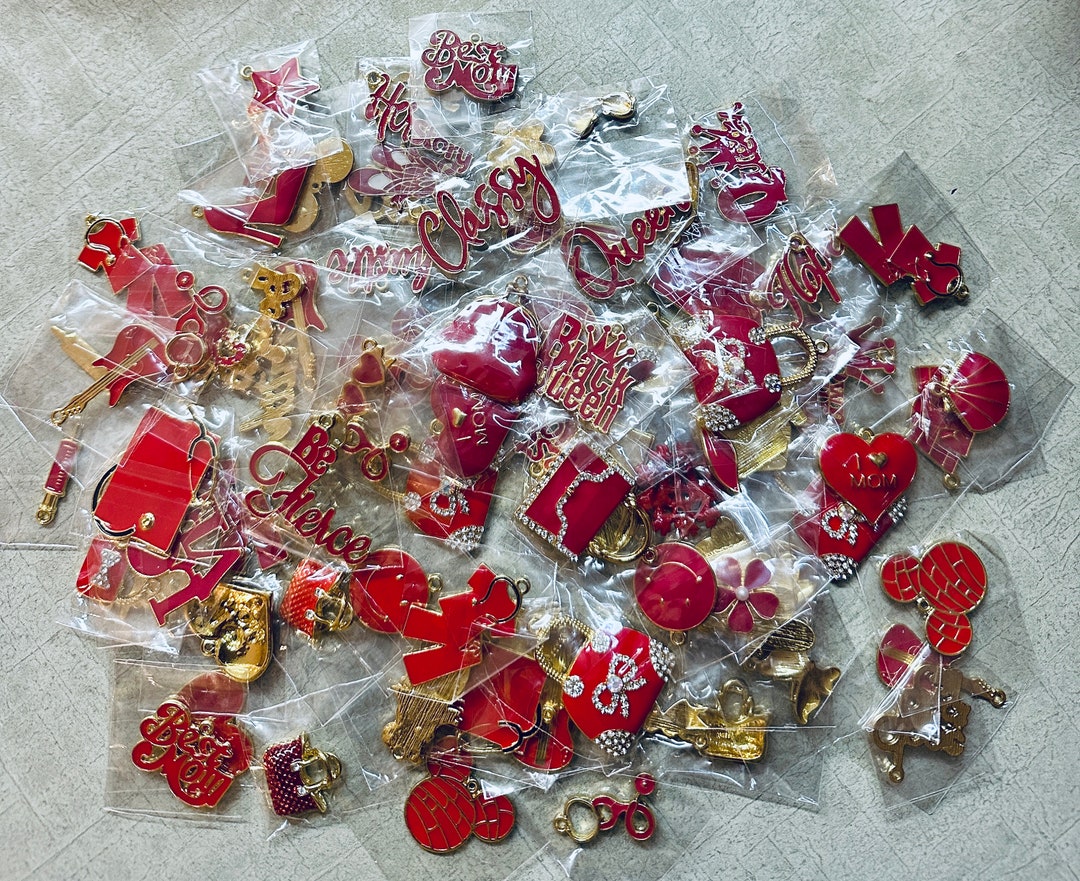 Red Charms, Solid Color Charms, Wholesale Charms, Charm Vendor, Charm ...