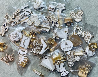 Purple Charms, Solid Color Charms, Gold and Purple Charms, Wholesale ...