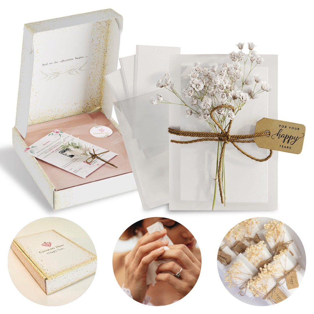 Wedding Tissues Packs for Guests 40pcs Wedding Welcome Bags Items With ...