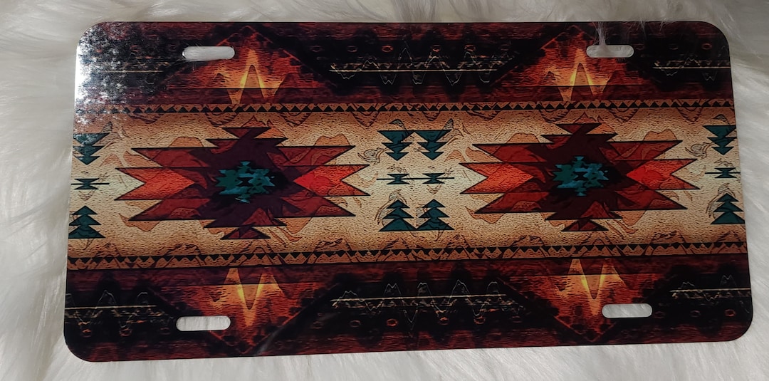 Aztec Design License Plate - Etsy