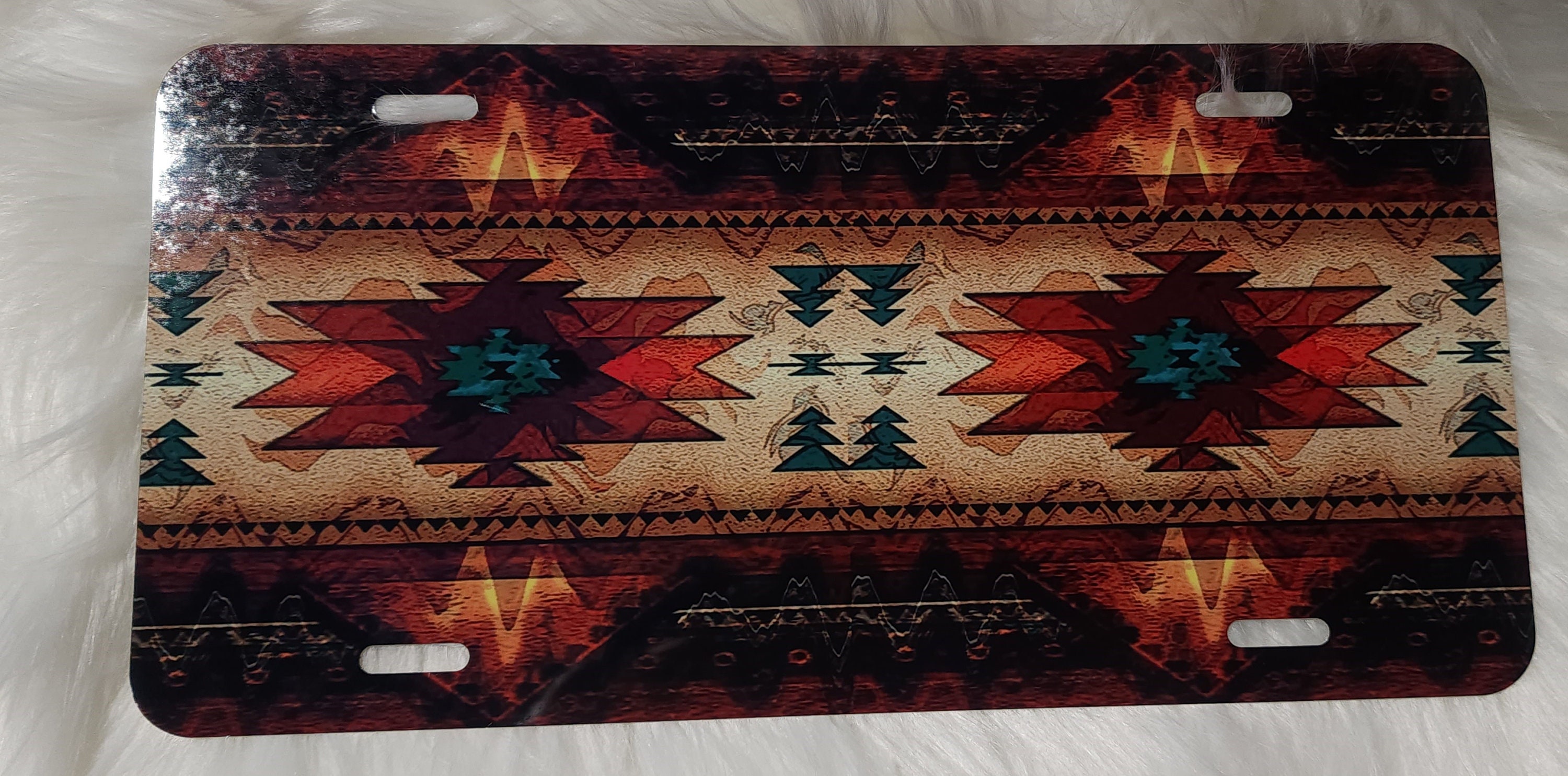 Aztec Design License Plate - Etsy