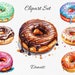 Donut , Food , Watercolor Clipart Bundle - Digital Download, Scrapbook ...