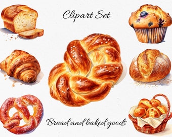 Donut , Food , Watercolor Clipart Bundle - Digital Download, Scrapbook ...