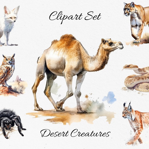 Desert Animals Clip Art - Etsy