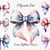 Ribbon Bows Watercolor Clipart Bundle Digital Download, Scrapbook Pngs ...