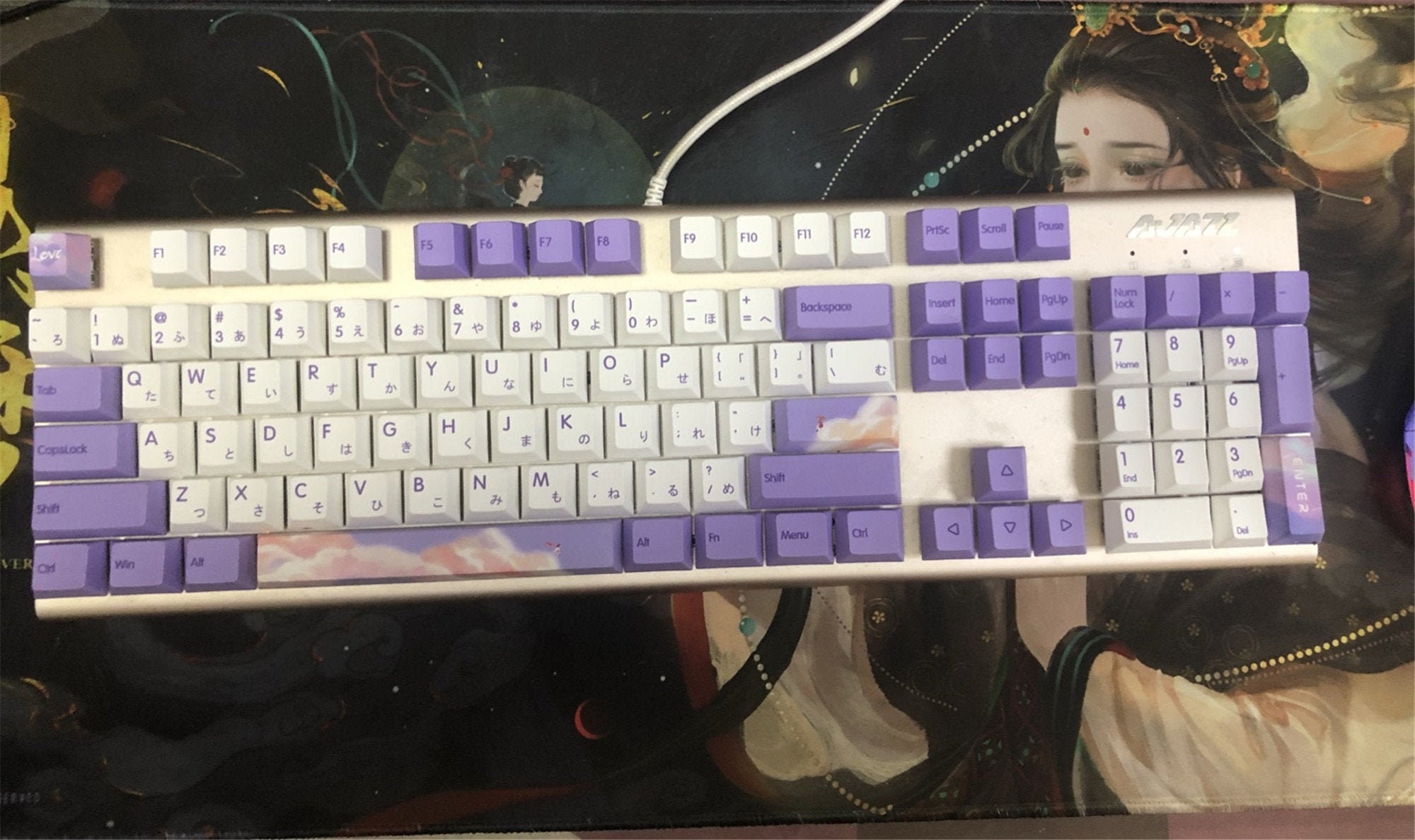 Purple and White Keycaps Setjapanese Character 139 Key | Etsy