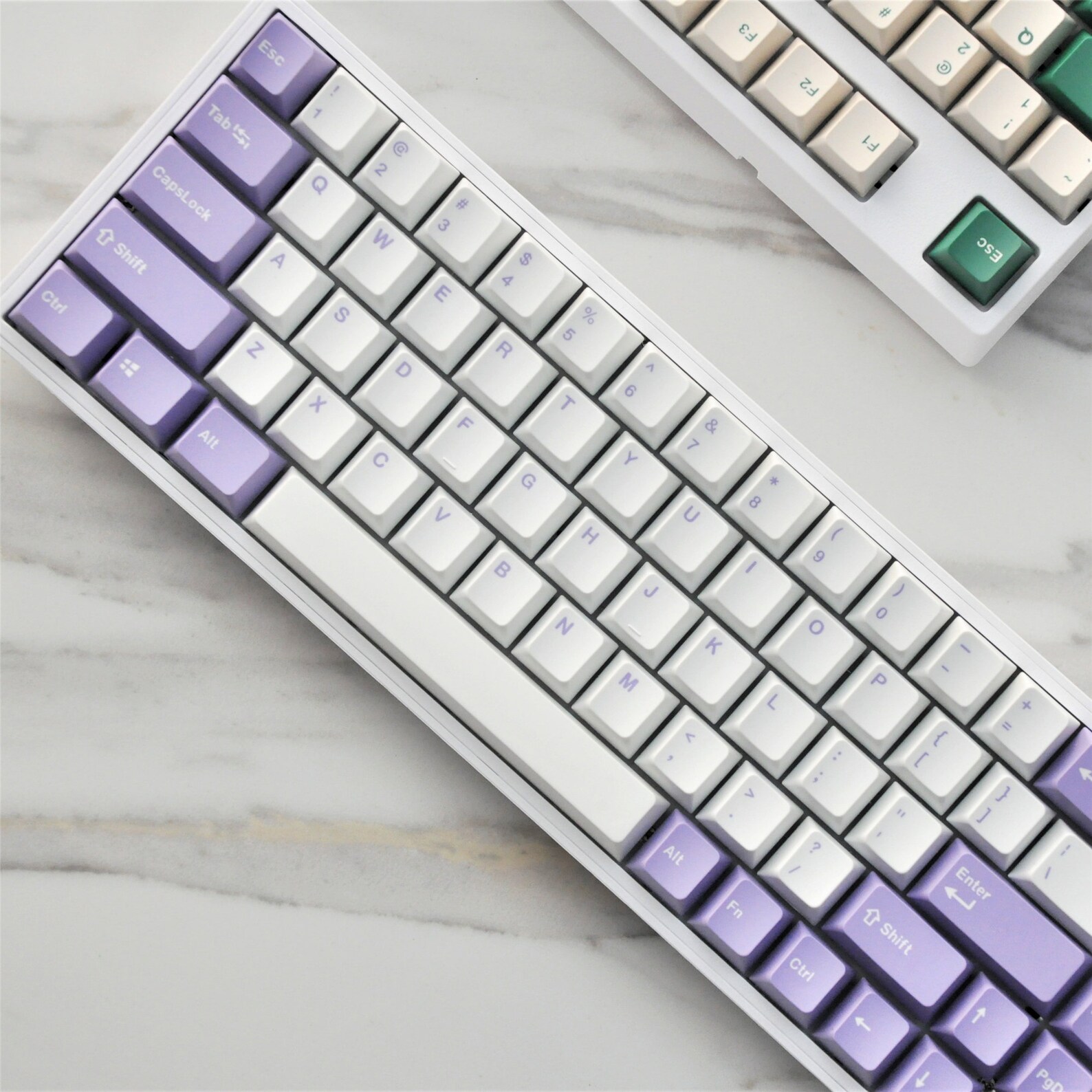 Purple White Keycaps Set Gradient Keycaps104 Key Keycap Set | Etsy