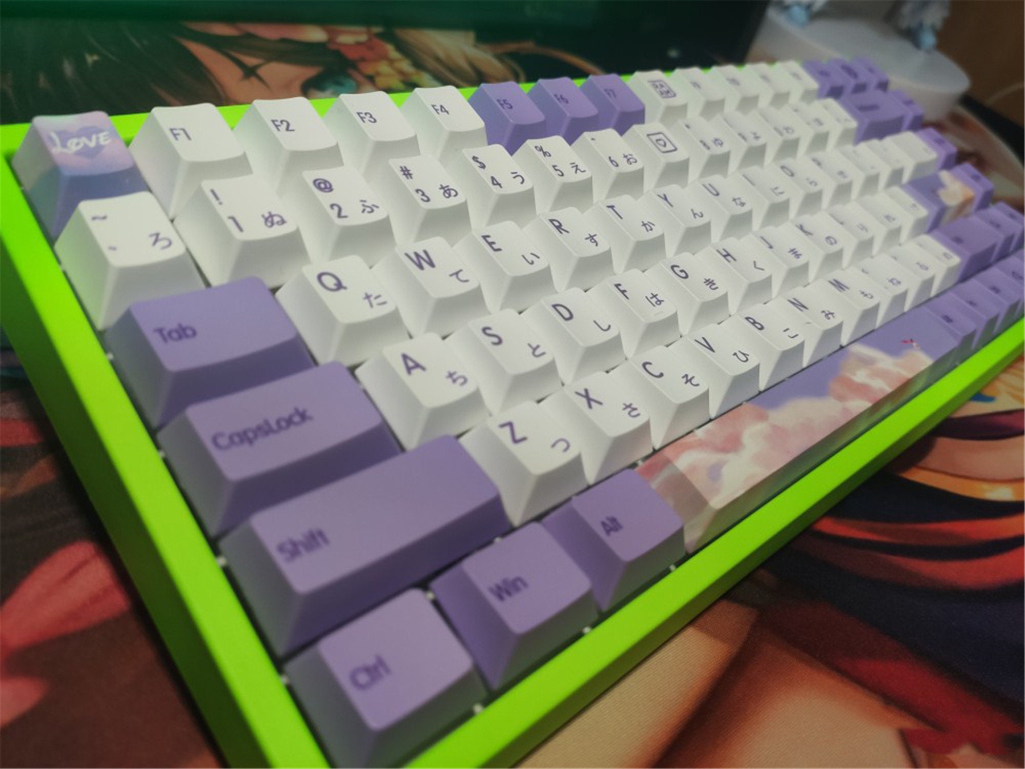 Purple and White Keycaps Setjapanese Character 139 Key | Etsy