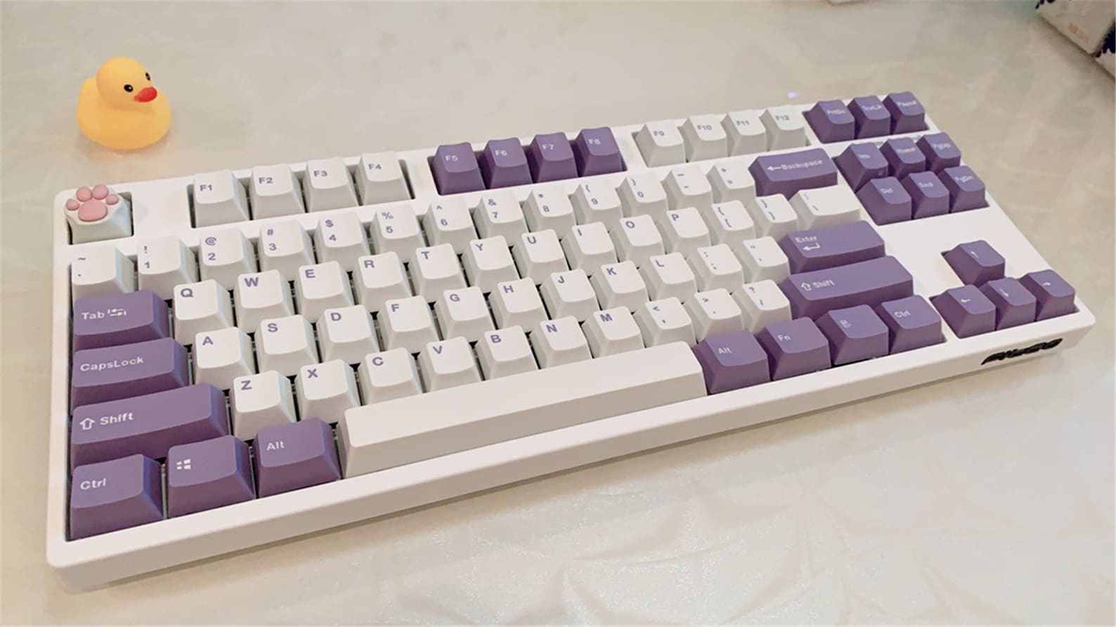 Purple White Keycaps Set Gradient Keycaps104 Key Keycap Set | Etsy