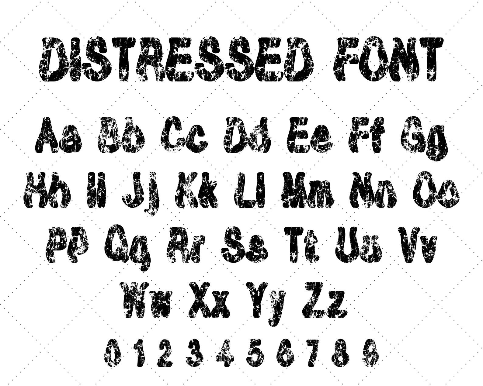 Distressed Font Bundle Grunge Font Svg Distressed Digital - Etsy