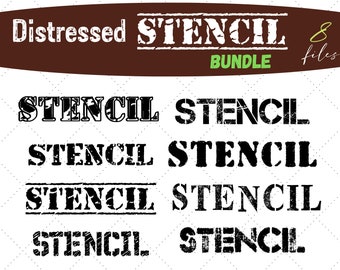 Distressed Stencil Font | Etsy