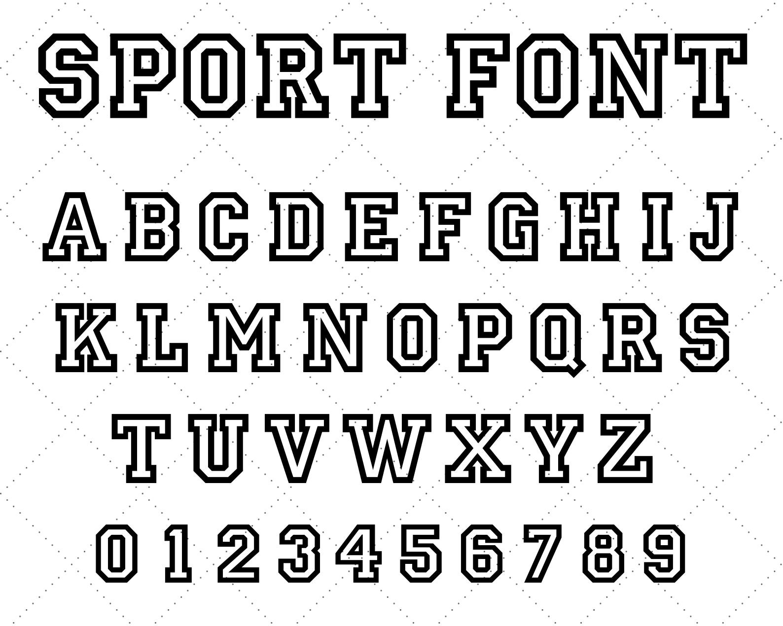 Varsity Font Letters