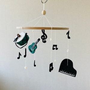 Minimalism Mobile With Musical Instruments, Baby Girl Mobile for ...