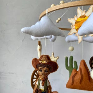 Western Cowboy Nursery Mobile, Hanging Cowboy Mobile, Horse Mobile, Cot ...