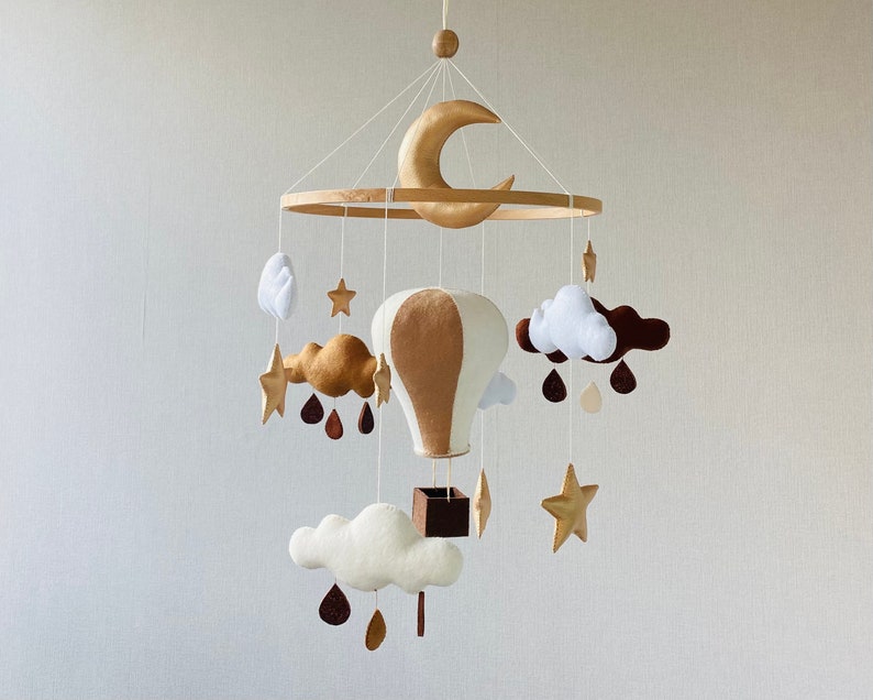 Boho Mobile Crib Mobile Nursery Scandi Mobile Monochrome - Etsy