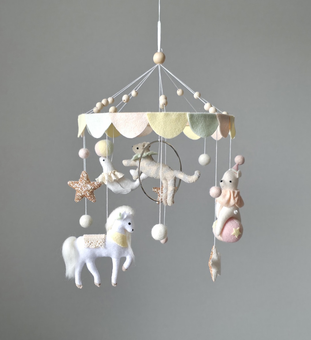 Circus Baby Mobile, Carousel Mobile, Toddler Girl Decor, Crib Mobile ...
