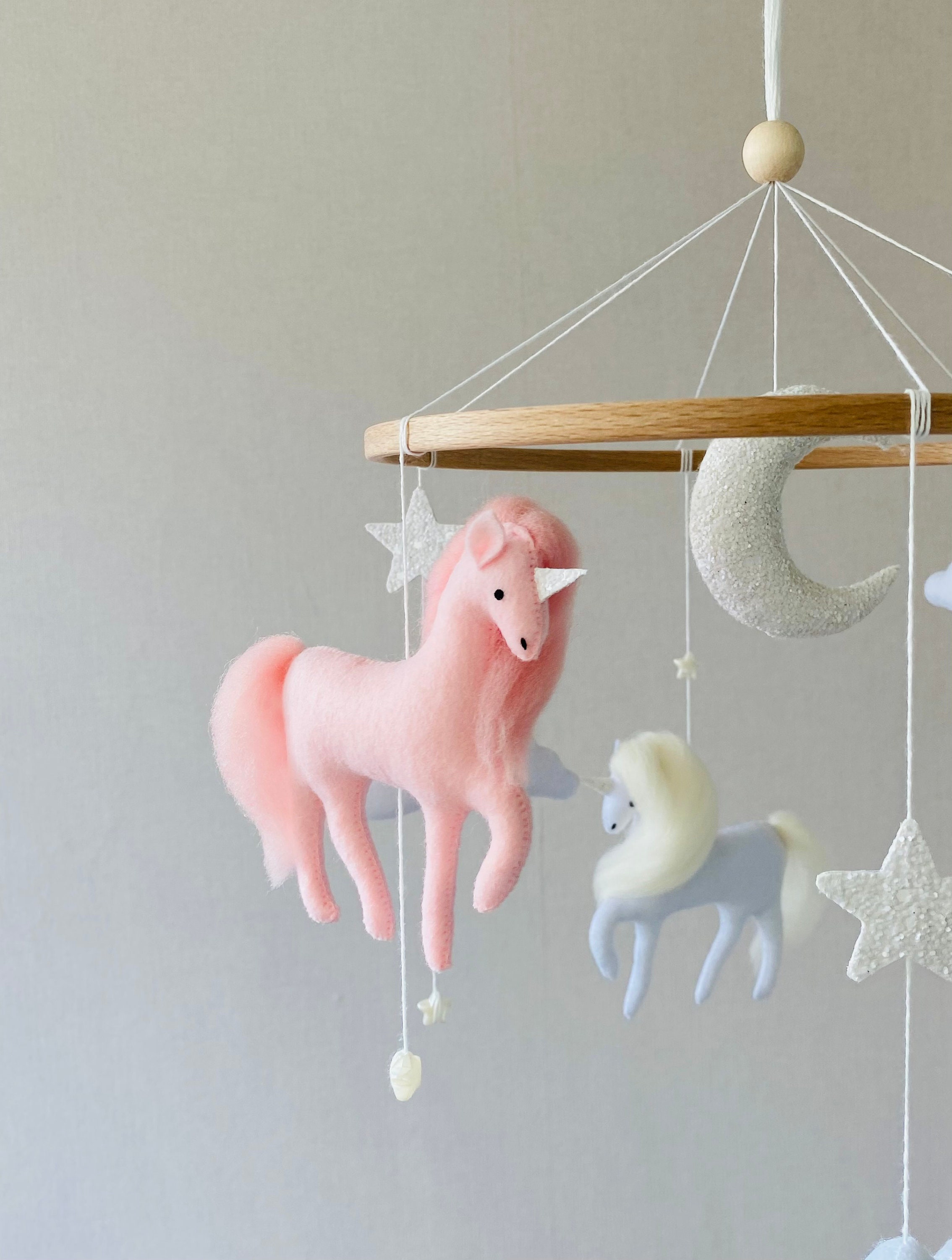 Unicorn Baby Mobile for Girl, Unicorn Nursery, Crib Mobile, Baby Shower ...