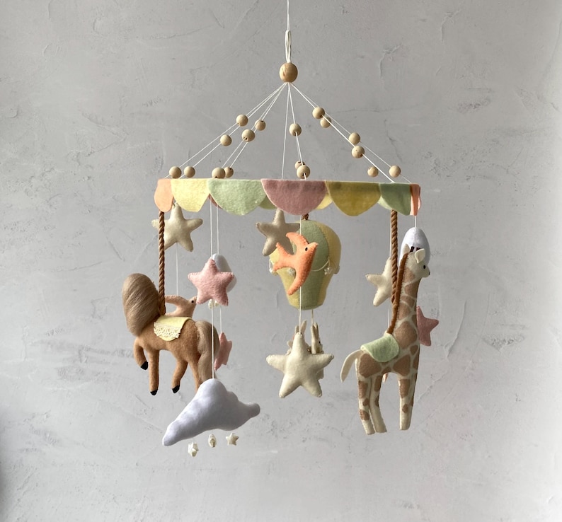 Girl Baby Mobile, Carousel Mobile, Toddler Girl Decor, Crib Mobile ...