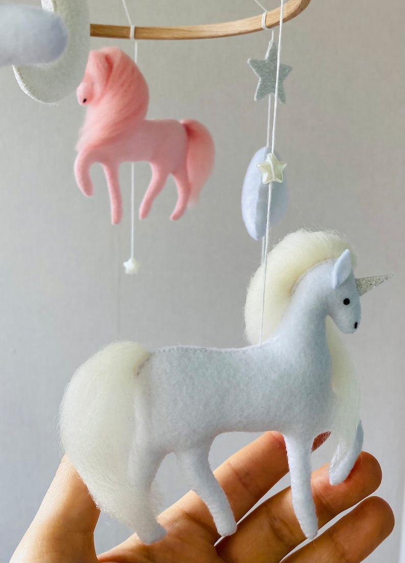 Unicorn Baby Mobile for Girl, Unicorn Nursery, Crib Mobile, Baby Shower ...