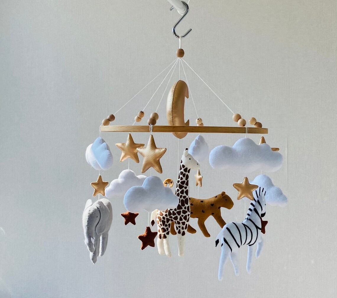 Africa Nursery Mobile Baby Mobile Girl Realistic Animals - Etsy