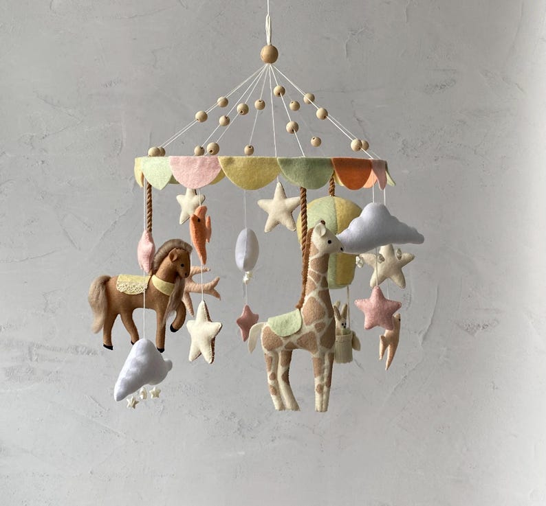 Girl Baby Mobile, Carousel Mobile, Toddler Girl Decor, Crib Mobile ...