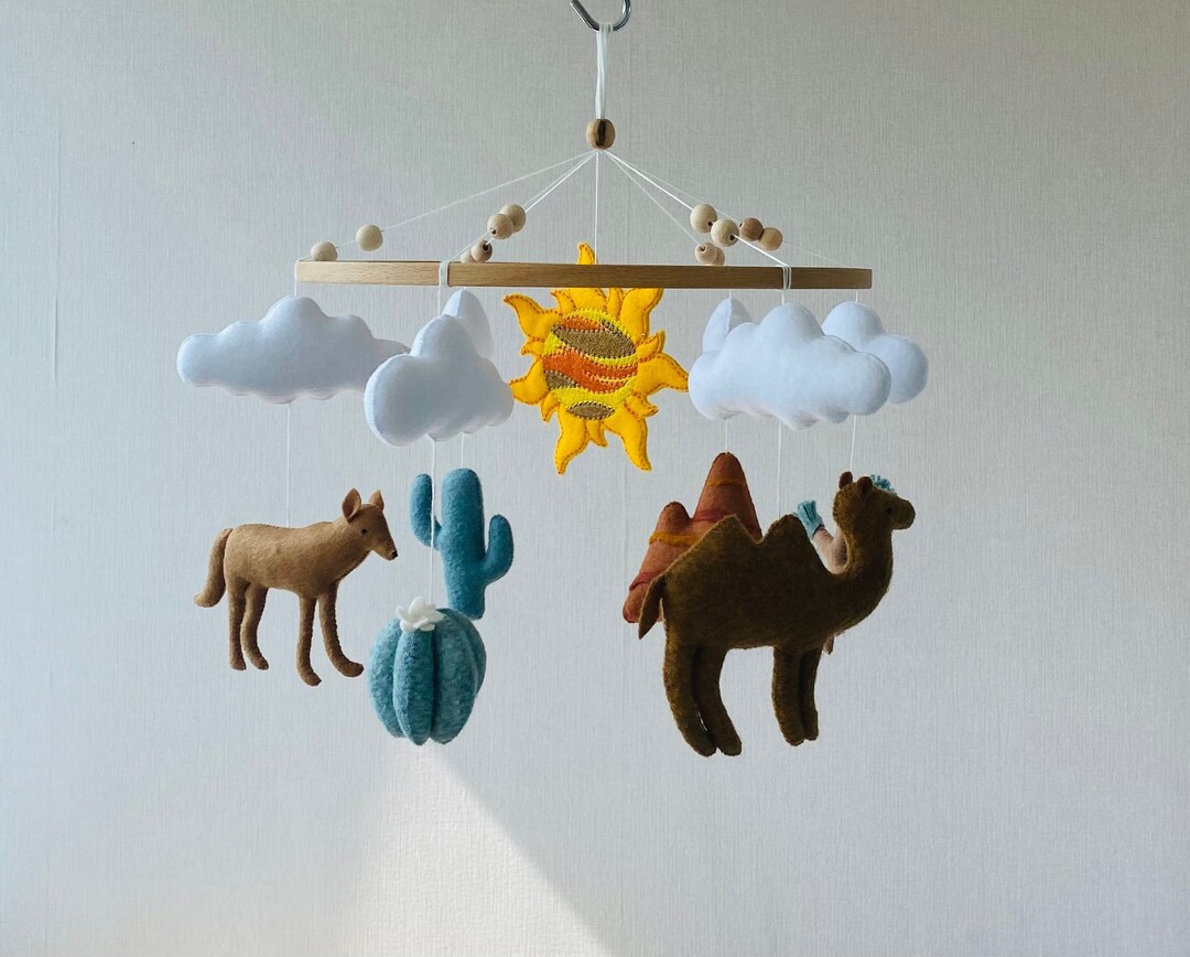 Desert Style Nursery Camel and Coyotes Mobile, Mountain Mobile, Solar ...