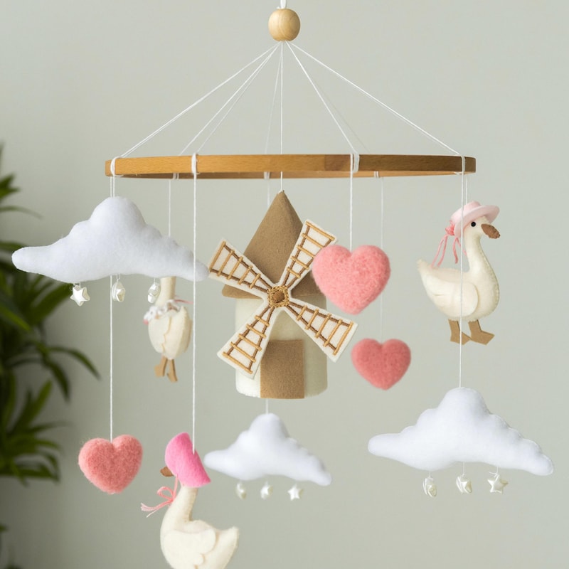 Goose Baby Mobile Girl - Etsy Canada