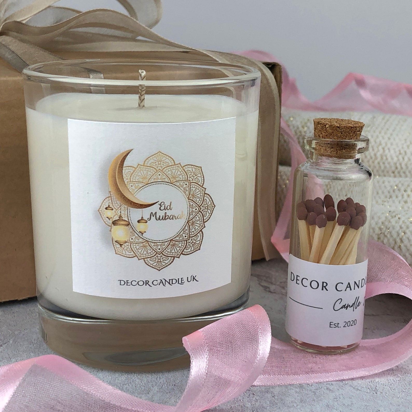 Eid Mubarak Candle: Soy Wax Ramadan Decoration Gift - Etsy
