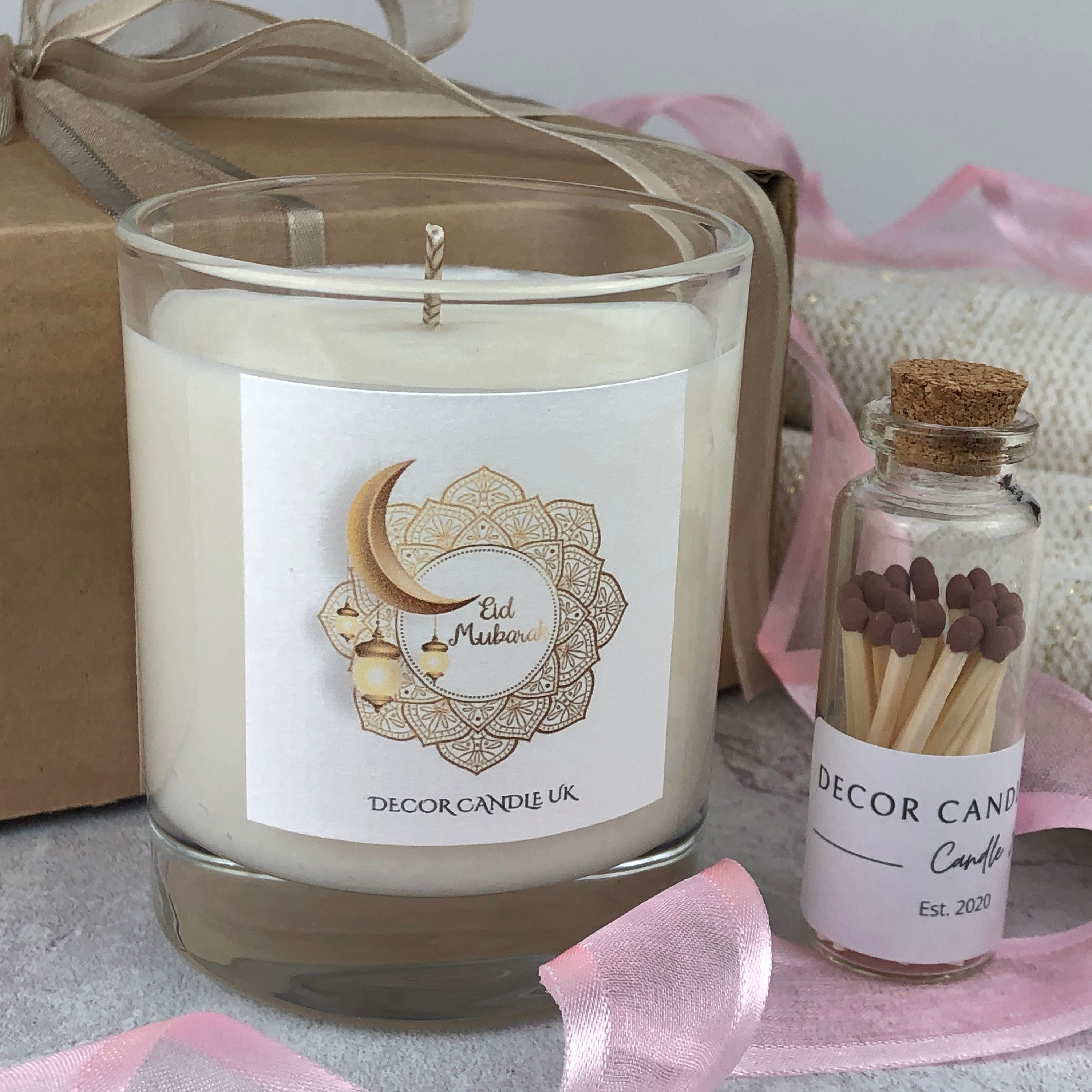 Eid Mubarak Candle: Soy Wax Ramadan Decoration Gift - Etsy