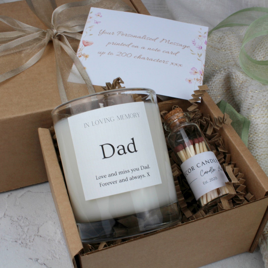 In Memory of Dad Candle: Sympathy Gift, Memorial Keepsake - Etsy