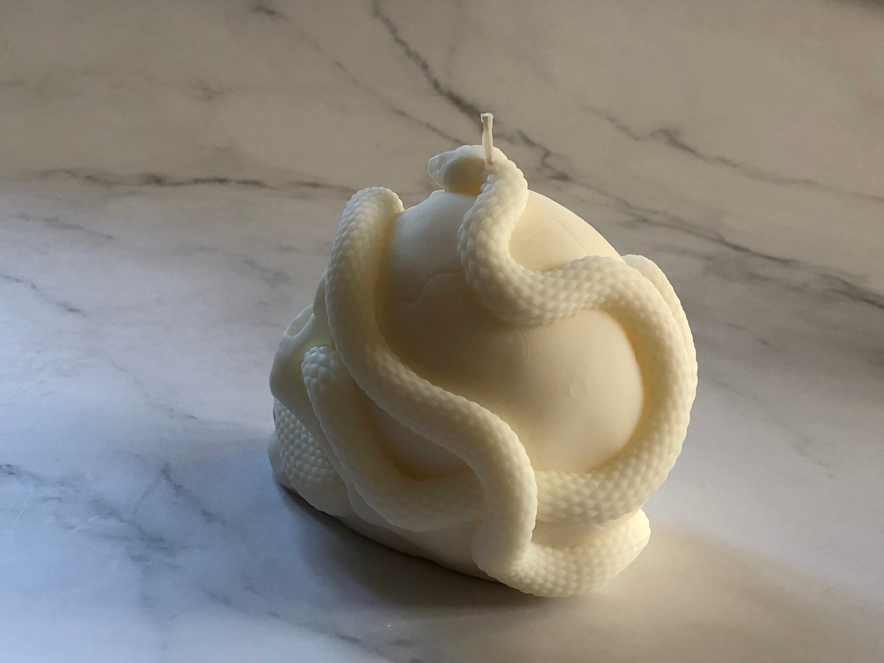 Skull Snake Candle Skeleton Gothic Candle Skull Head - Etsy UK