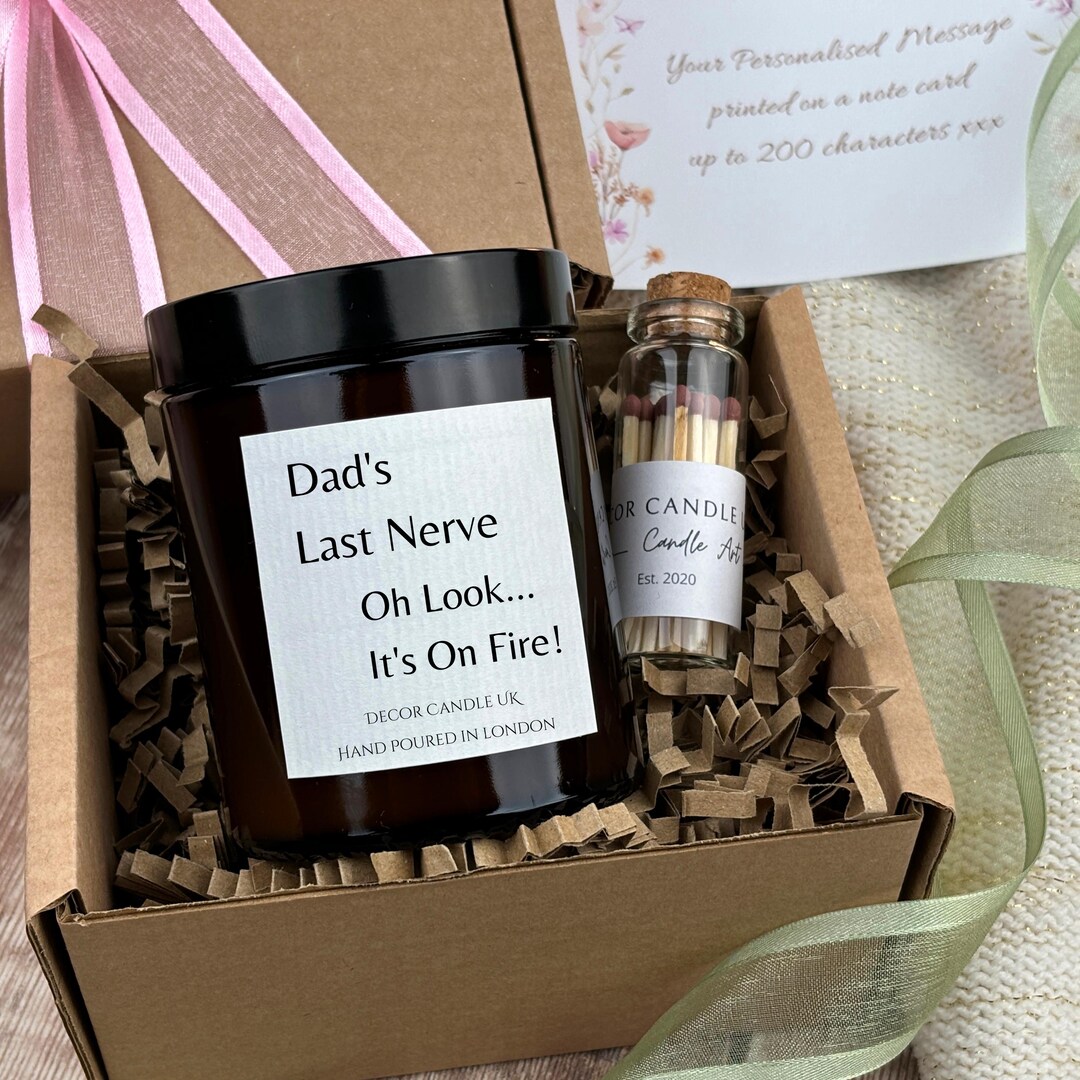 Funny Dad Candle: "dad's Last Nerve" Scented Soy Candle Gift - Etsy