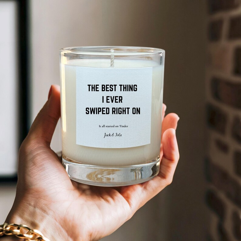 Personalised Couple Candle – Funny Anniversary Gift, Best Thing I Ever ...