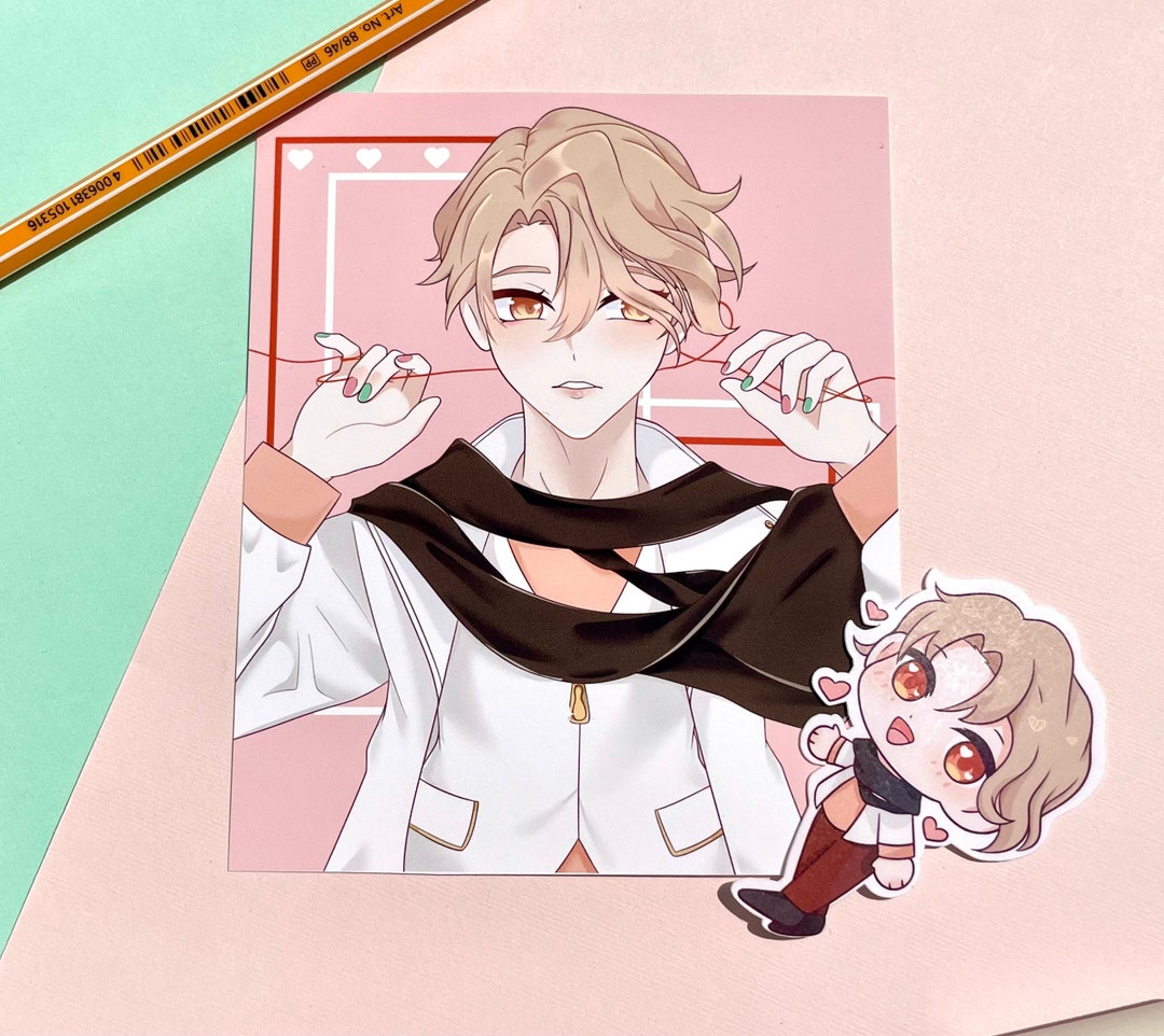 Asmodeus Mini Art Print and Sticker Set - Etsy