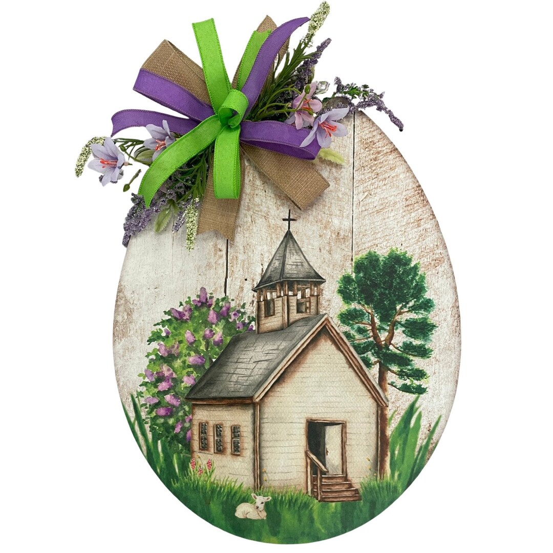 Easter Door Hanger, Church Decor, Everyday Church Door Hanger ...