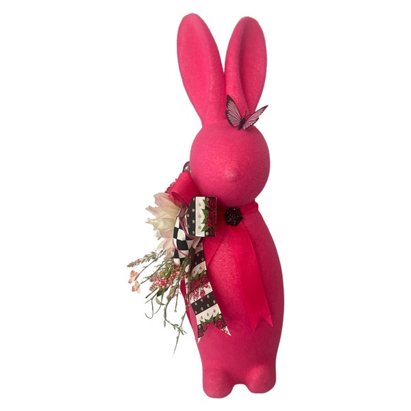 Flocked Bunny - Etsy