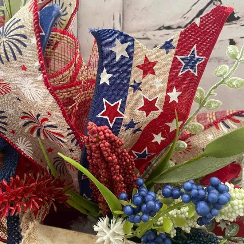 Patriotic Wreath, Floral Patriotic Wreath, Patriotic Wreath for Front ...