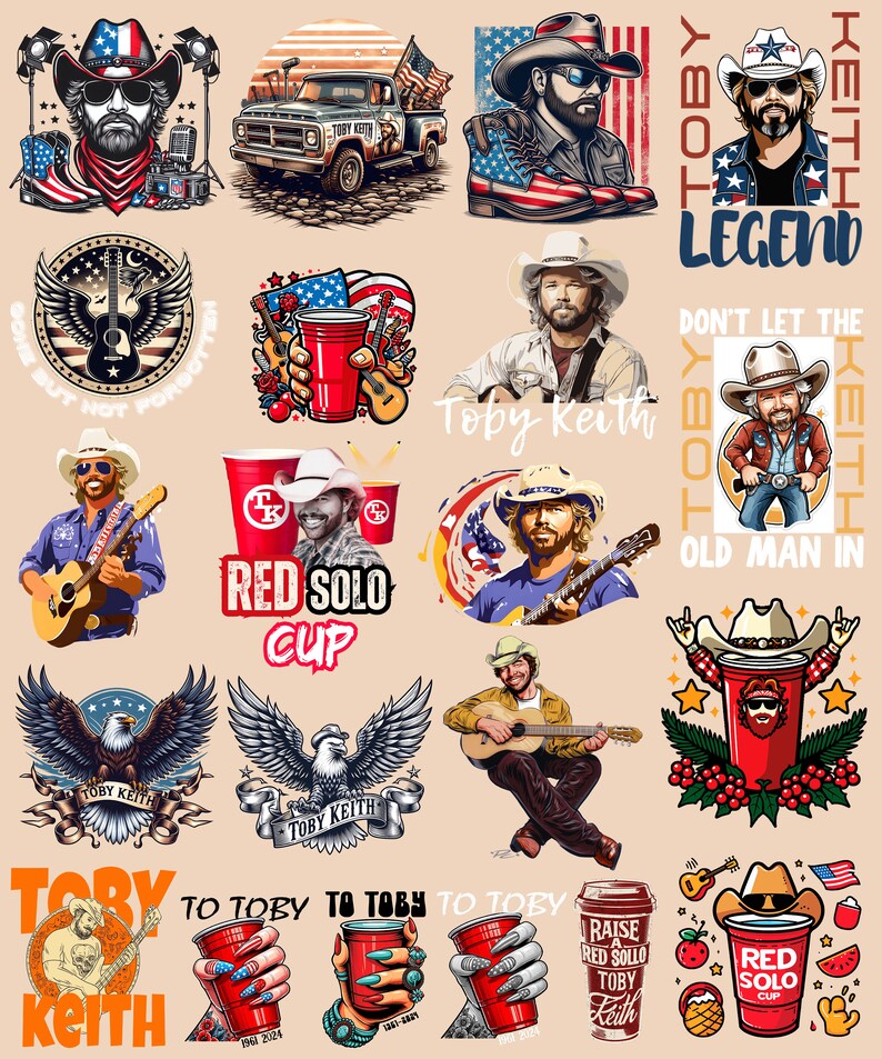Vintage Toby Keith Png Bundle, Memorial Shirt Design, Toby Keith ...